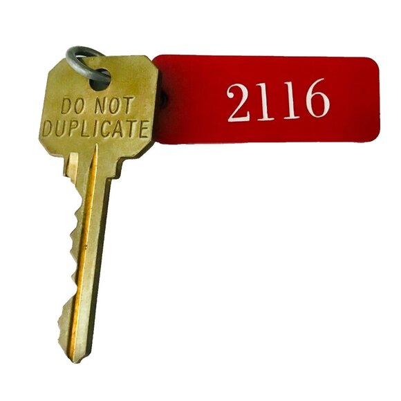 Other | Vintage Hotel Key Fob Room 2116 Original Usa Motel Key Red ...
